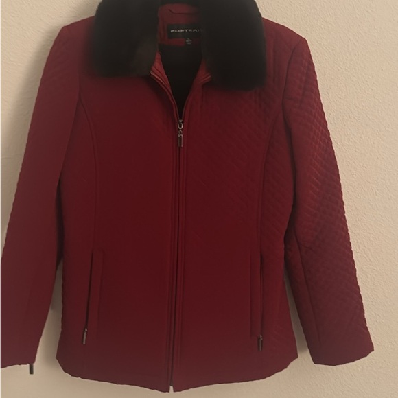 Self-Portrait | Jackets & Coats | Selfportrait Red Quilted Puffer ...